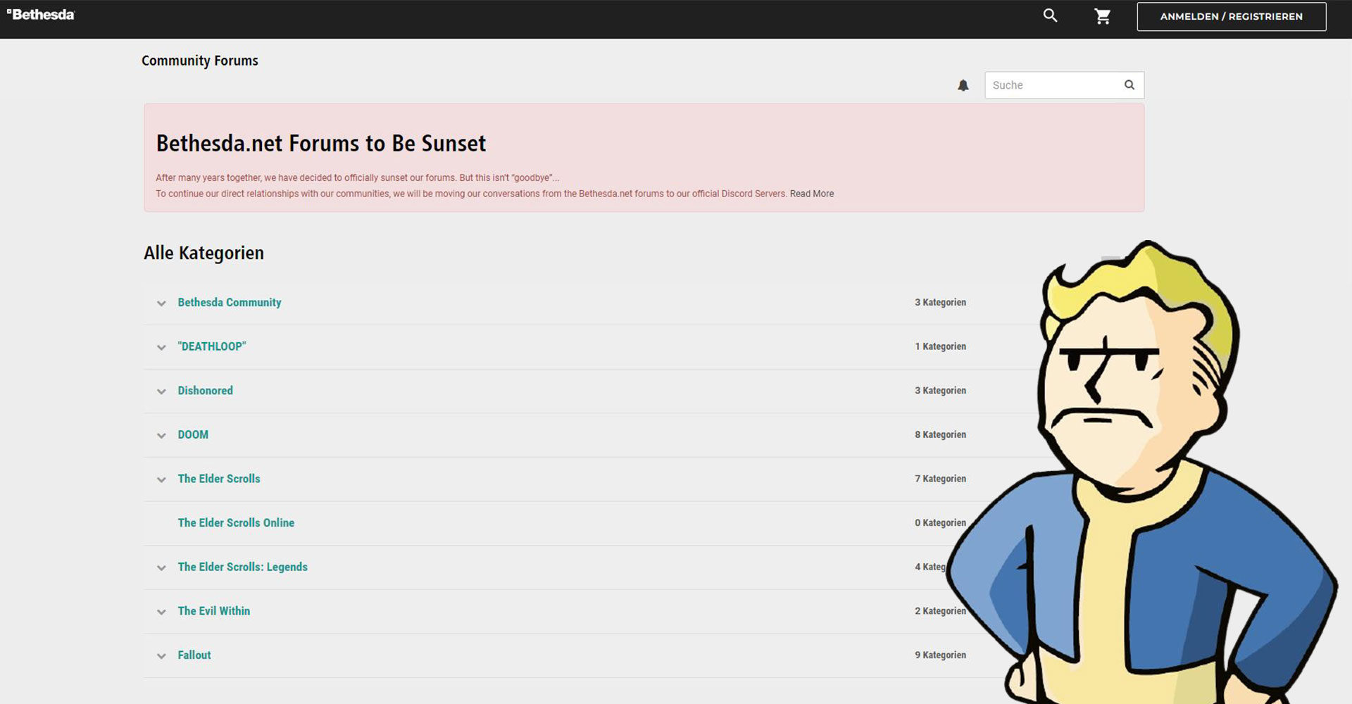 Bethesda schließt demnächst die Nutzer-Foren - Gamelia